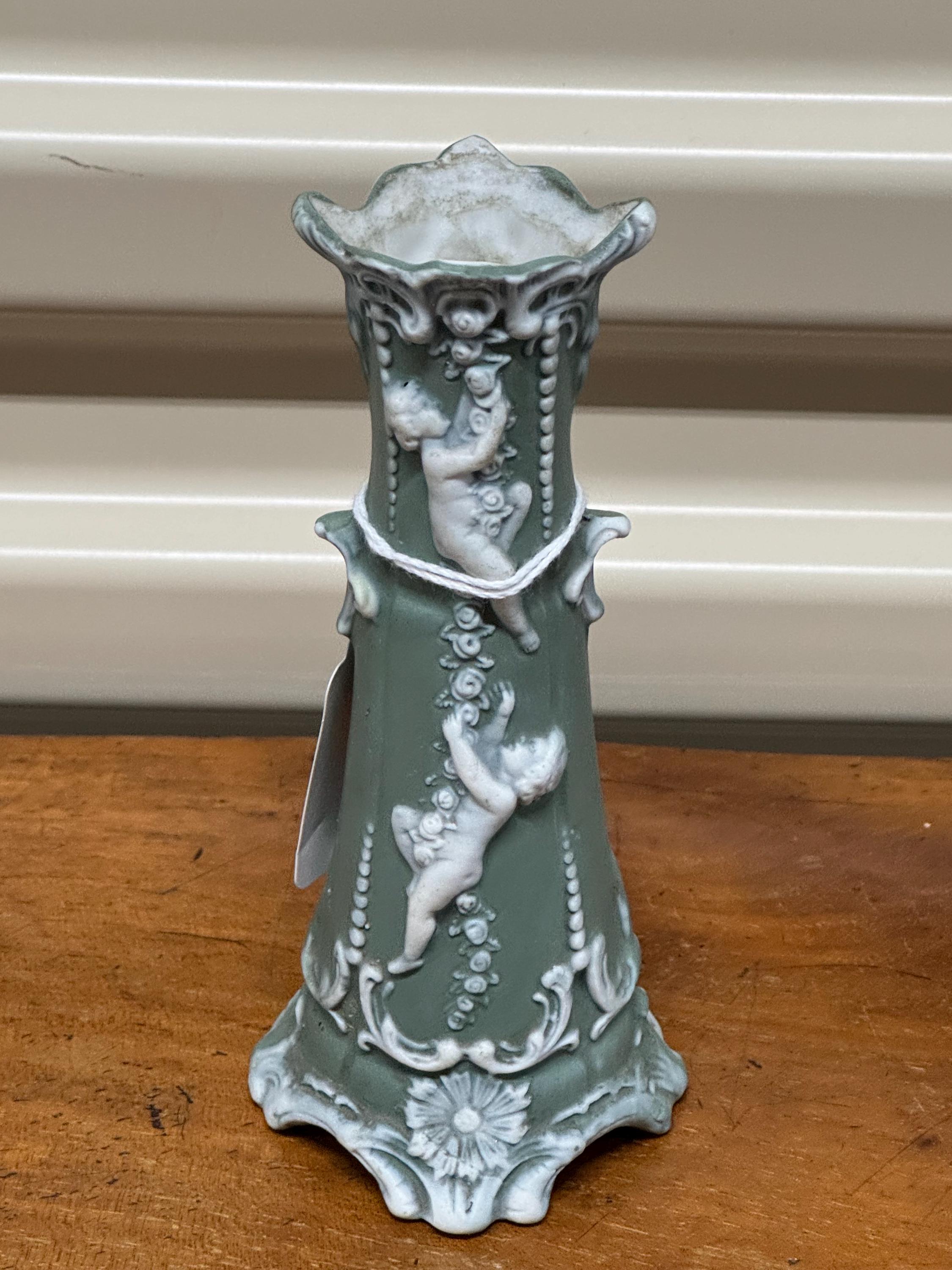 Antique Green Jasperware Bud Vase - Etsy