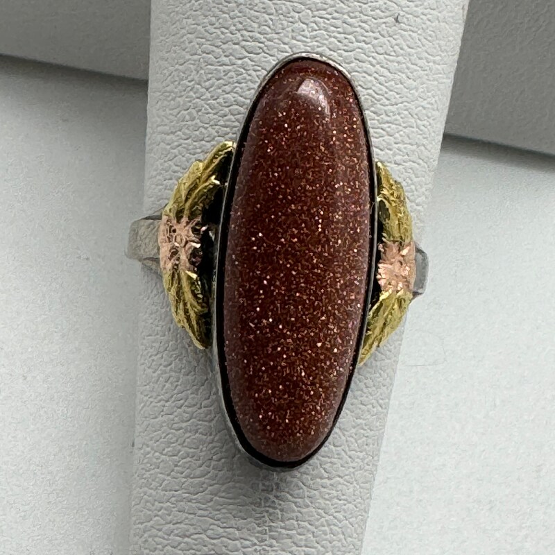 Goldstone Ring - Etsy