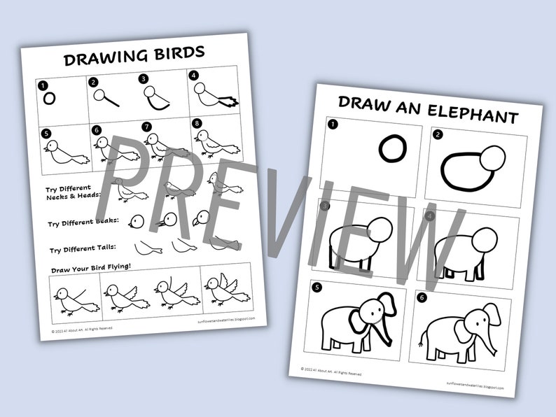 How to Draw Jungle Animals - Easy Directed Drawing Tutorials for Kids ...