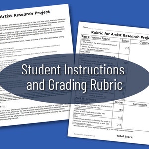 Famous Artist Research Project - Research Paper and Artwork Assignment ...