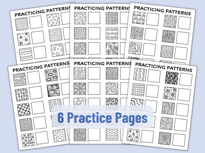 Patterns and Art Designs for Doodling or Zentangle Drawing - Etsy UK