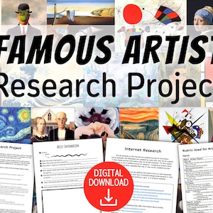 Famous Artist Research Project - Research Paper and Artwork Assignment ...