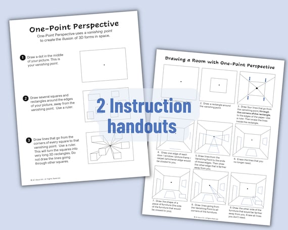 One Point Perspective Worksheets Learning To Draw Using Perspective