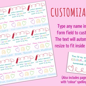 Crayon Valentine Gift Tag - Printable Valentine's Card for Homemade ...