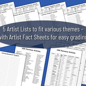 Famous Artist Research Project - Research Paper and Artwork Assignment ...