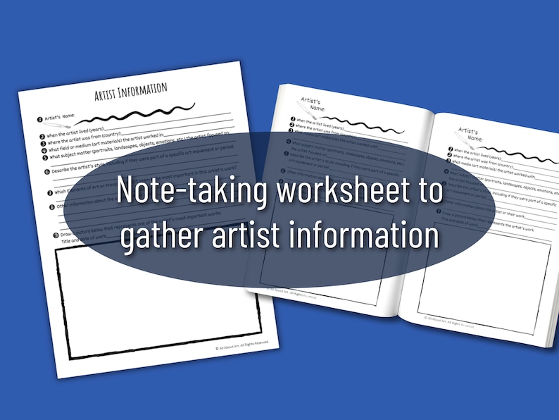 Famous Artist Research Project - Research Paper and Artwork Assignment ...