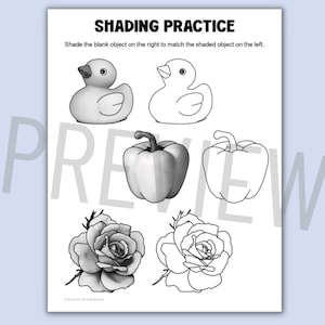 Shading Worksheets and Handouts to Explore Value and Gradation in Art ...