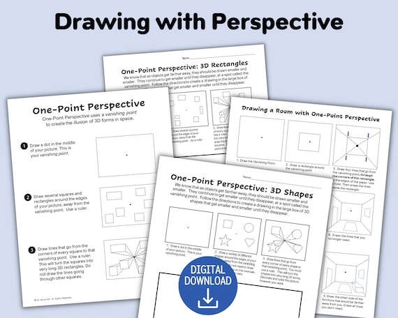 1 Point Perspective Room Worksheet