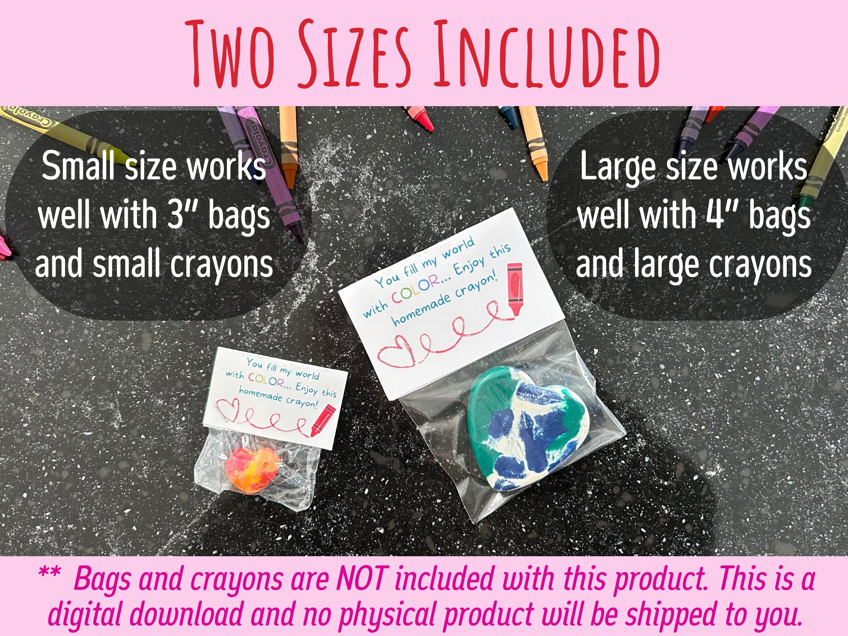 Crayon Valentine Gift Tag - Printable Valentine's Card for Homemade ...