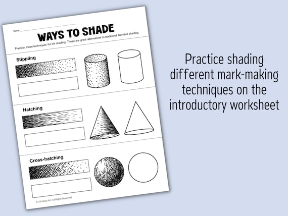 Pencil Shading Techniques Worksheets