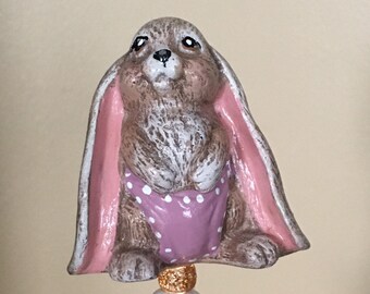 Rabbit Tree Topper - Etsy