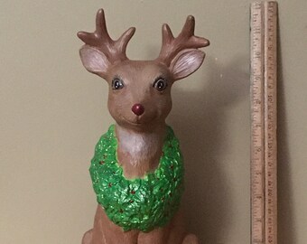 Large Ceramic Reindeer - Etsy