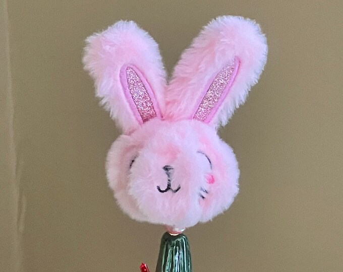 Furry Easter Bunny Topper for Ceramic Tree (pink or White) - Etsy