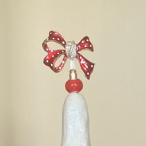 Red Ribbon Topper for Ceramic Trees - Etsy