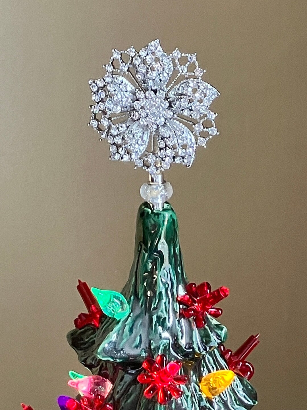 Sparkling Clear Rhinestone Topper (1/8" Stem) for Ceramic Tree - Etsy