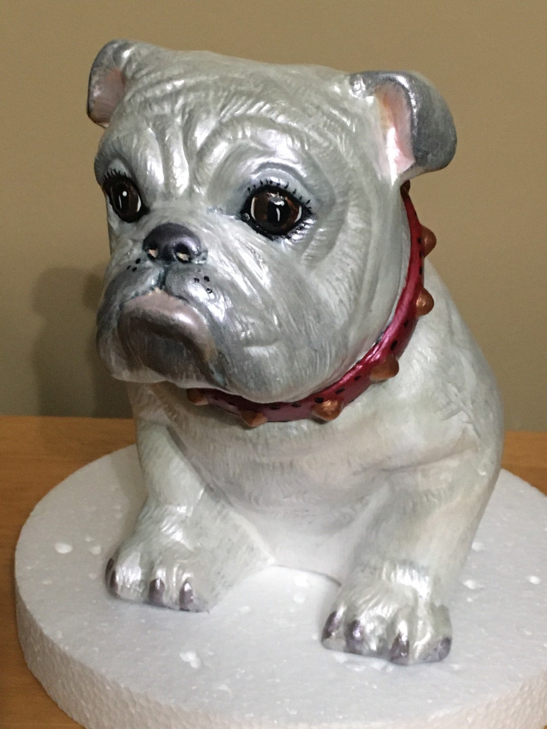 Ceramic Bulldog, Hand Painted, Ready to Ship - Etsy