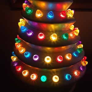 Swirl Gumdrop Jewel Tone Bulbs for Ceramic Trees, New - Etsy