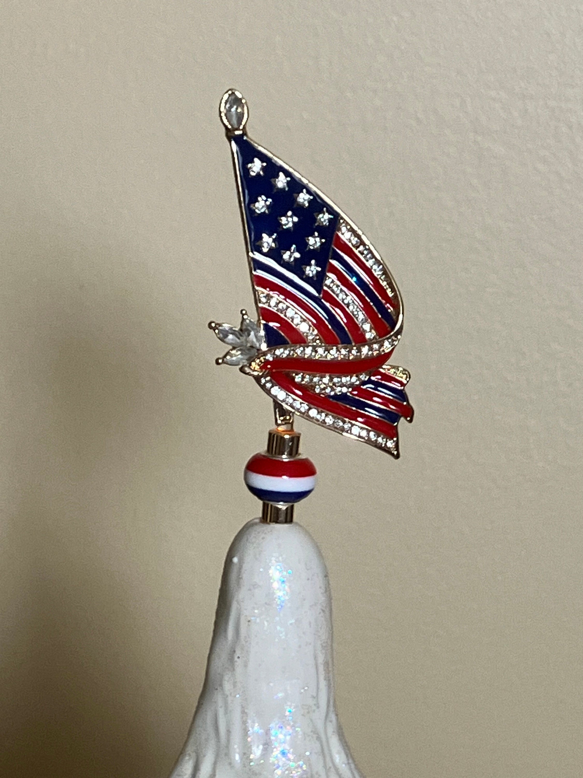 U.S. Flag, Tree Topper for Ceramic Trees (3/16" Stem) - Etsy