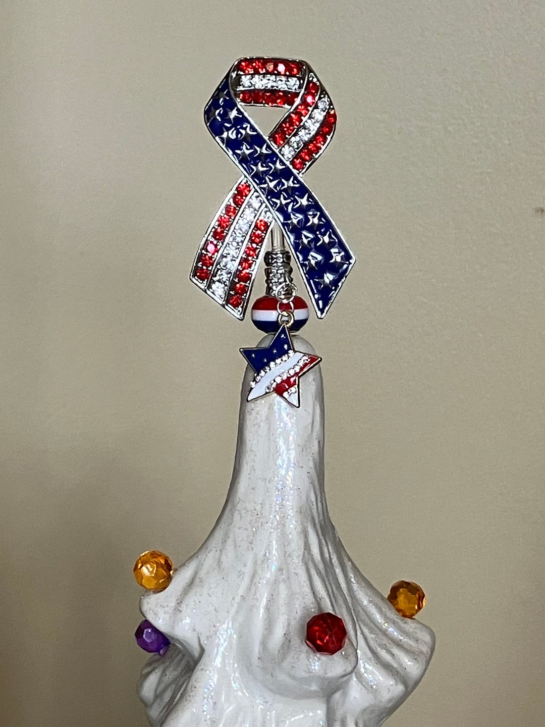 Patriotic Ribbon Topper for Ceramic Trees - Etsy
