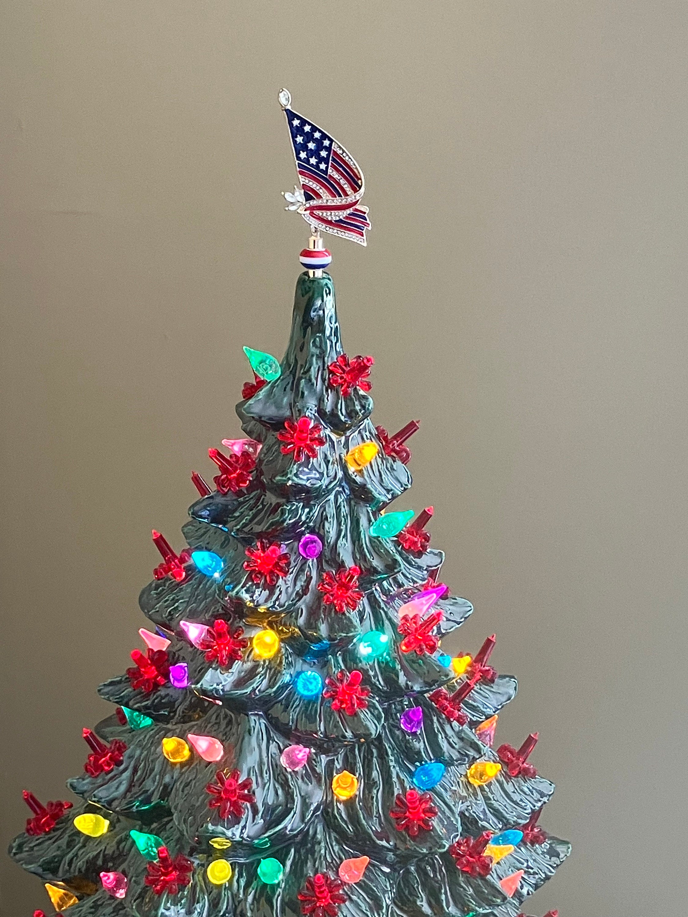 U.S. Flag, Tree Topper for Ceramic Trees (3/16" Stem) - Etsy