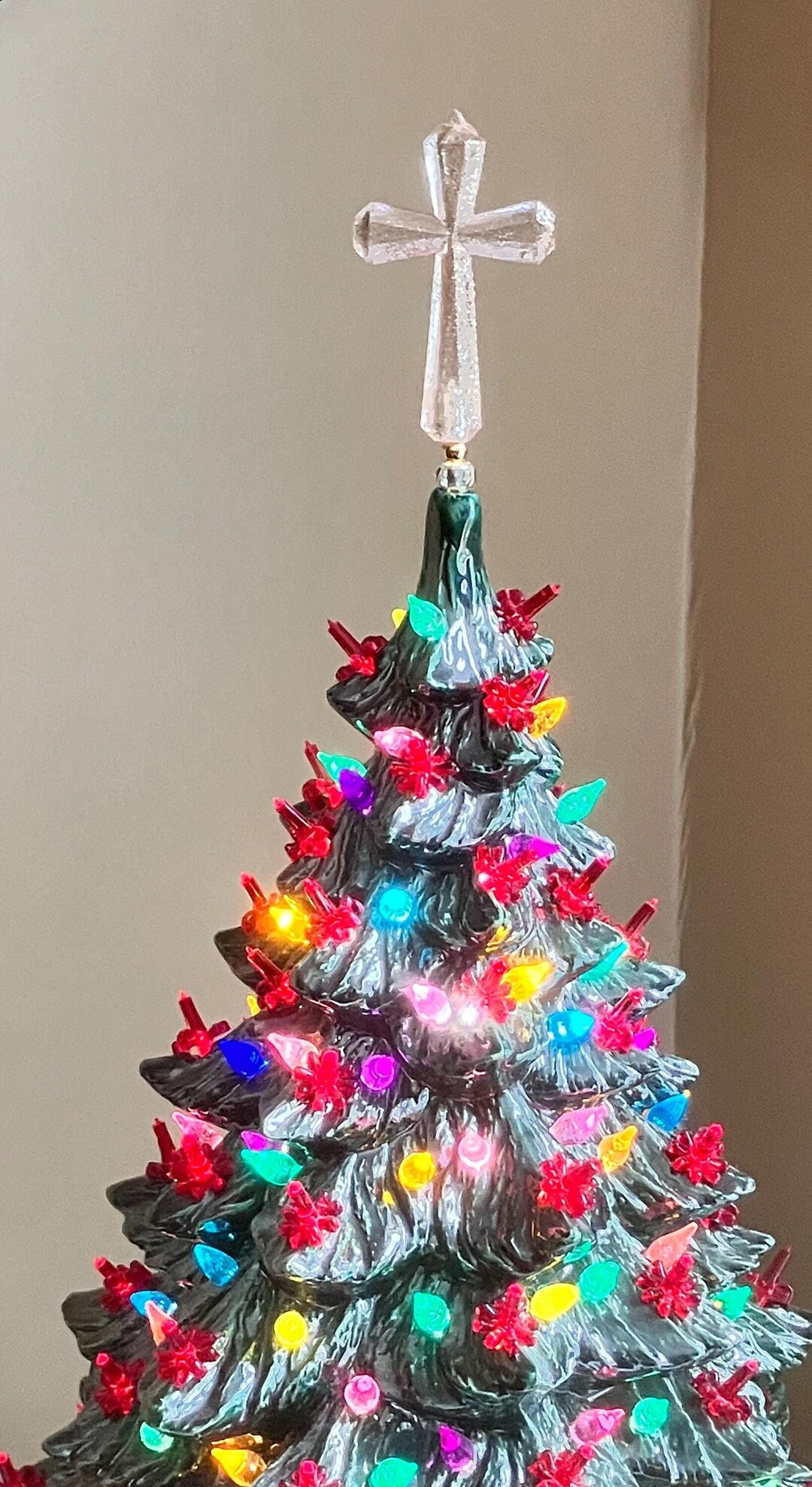 Large Cross 4 Topper for Ceramic Trees - Etsy