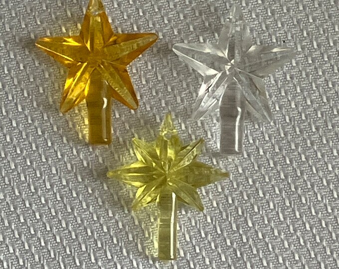 Small Acrylic, Large Stem,star Topper for Ceramic Tree - Etsy