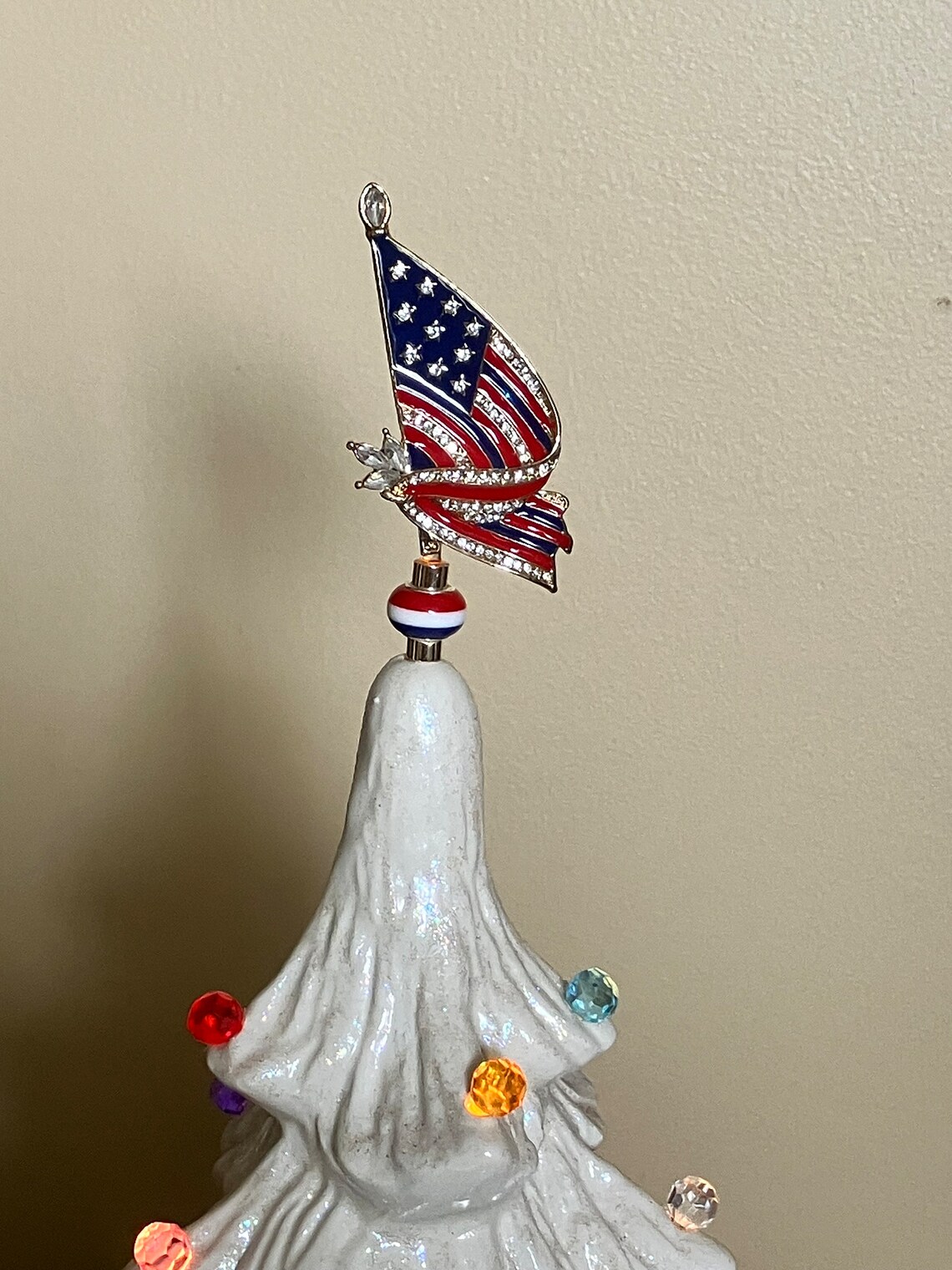 U.S. Flag, Tree Topper for Ceramic Trees (3/16" Stem) - Etsy