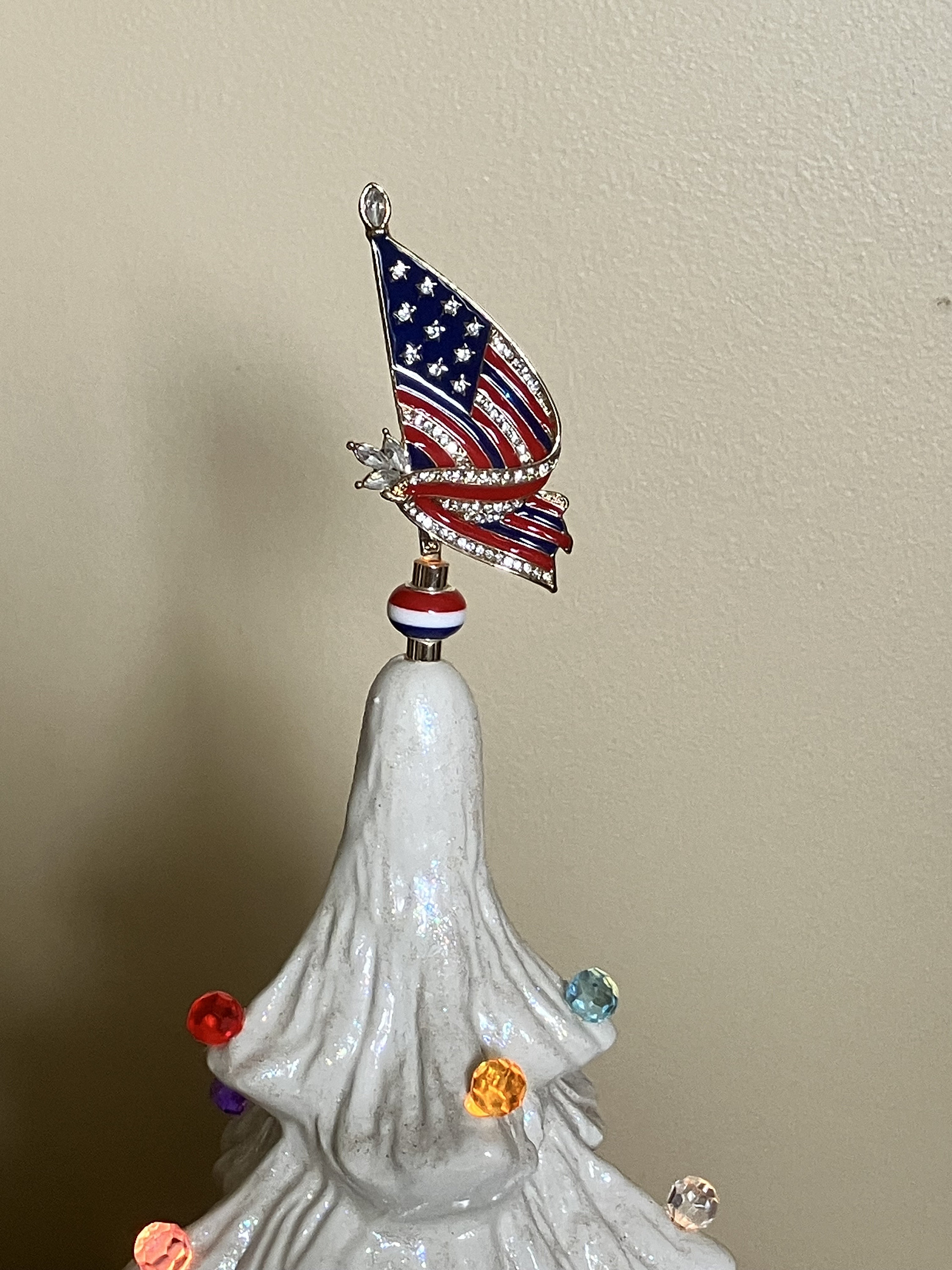 U.S. Flag, Tree Topper for Ceramic Trees (3/16" Stem) - Etsy
