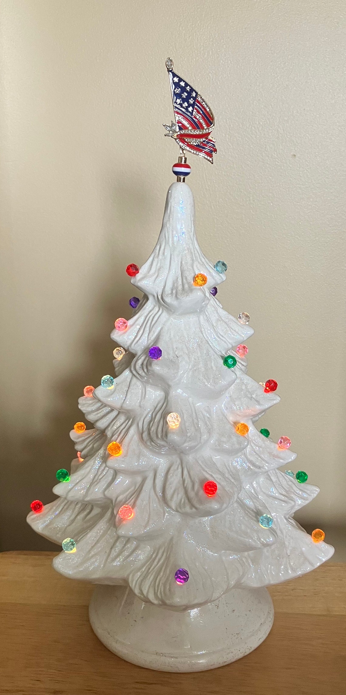 U.S. Flag, Tree Topper for Ceramic Trees (3/16" Stem) - Etsy