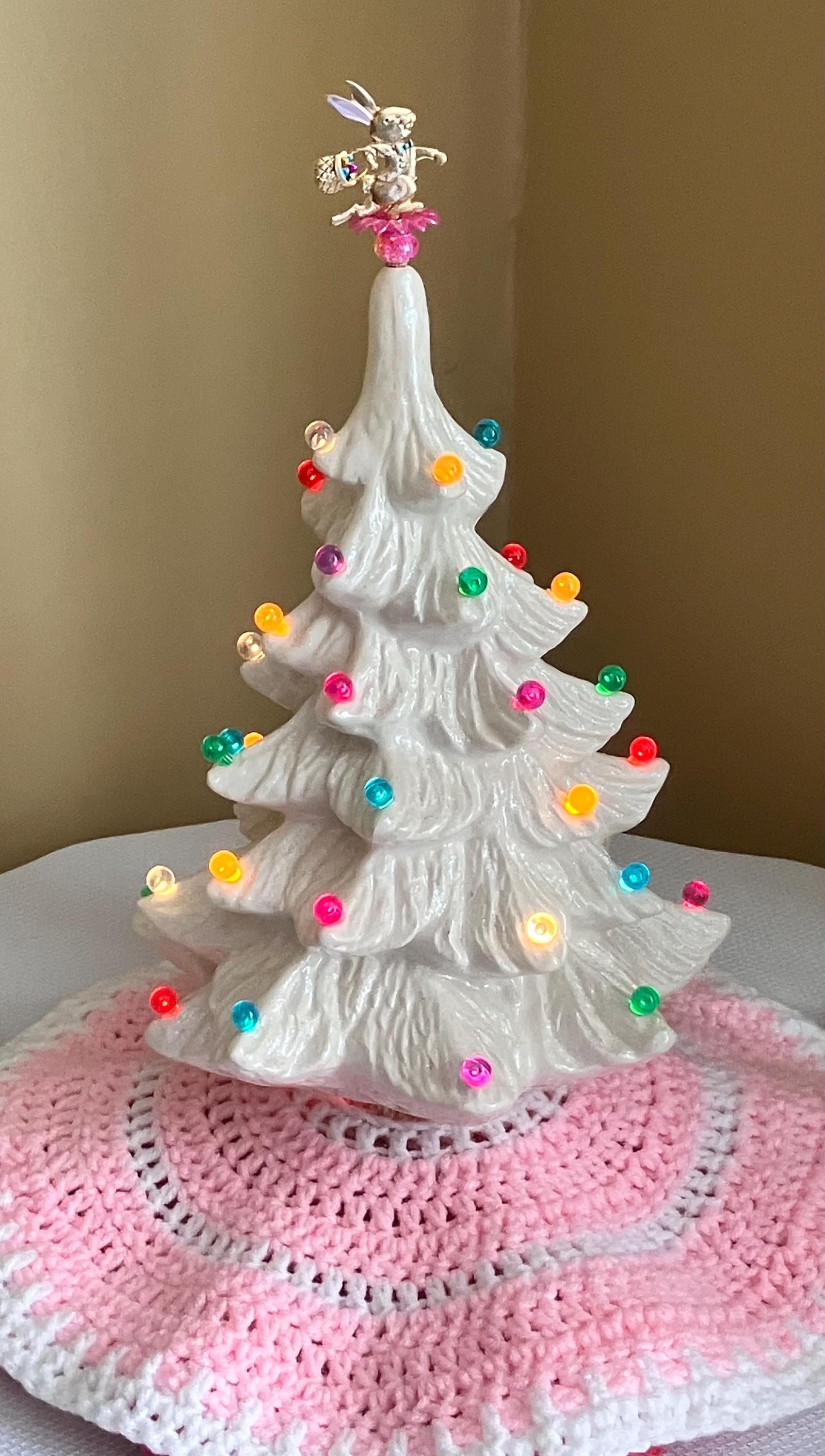 Easter Bunny W/flower Topper for Ceramic Tree - Etsy