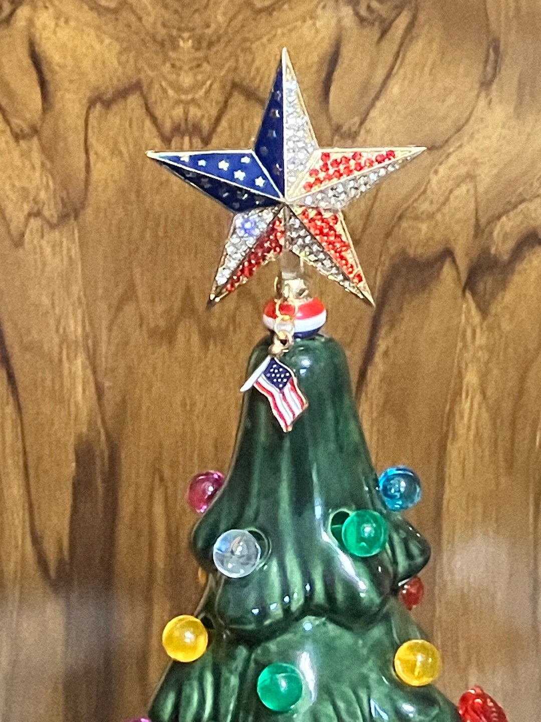 Patriotic Star Tree Topper (3/16" Stem) for Ceramic Trees - Etsy