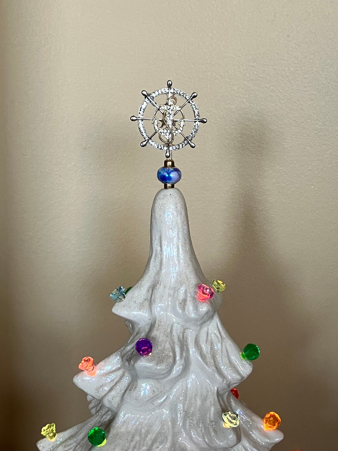 Ship's Wheel Topper for Ceramic Trees, Rhinestones Decor - Etsy