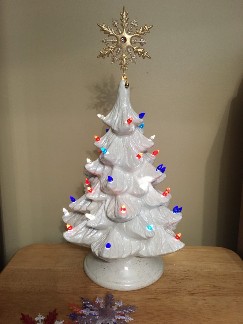Snowflake Ceramic Tree Topper Extra-large 3 1/2x4 Hand - Etsy