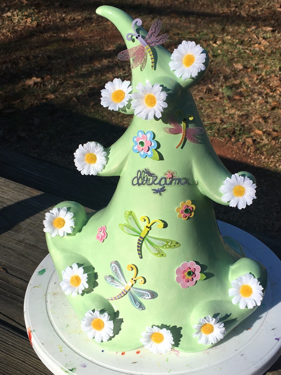 Ceramic Jolly Tree, Finished Spring Green W/spring Decor Ready to Ship ...