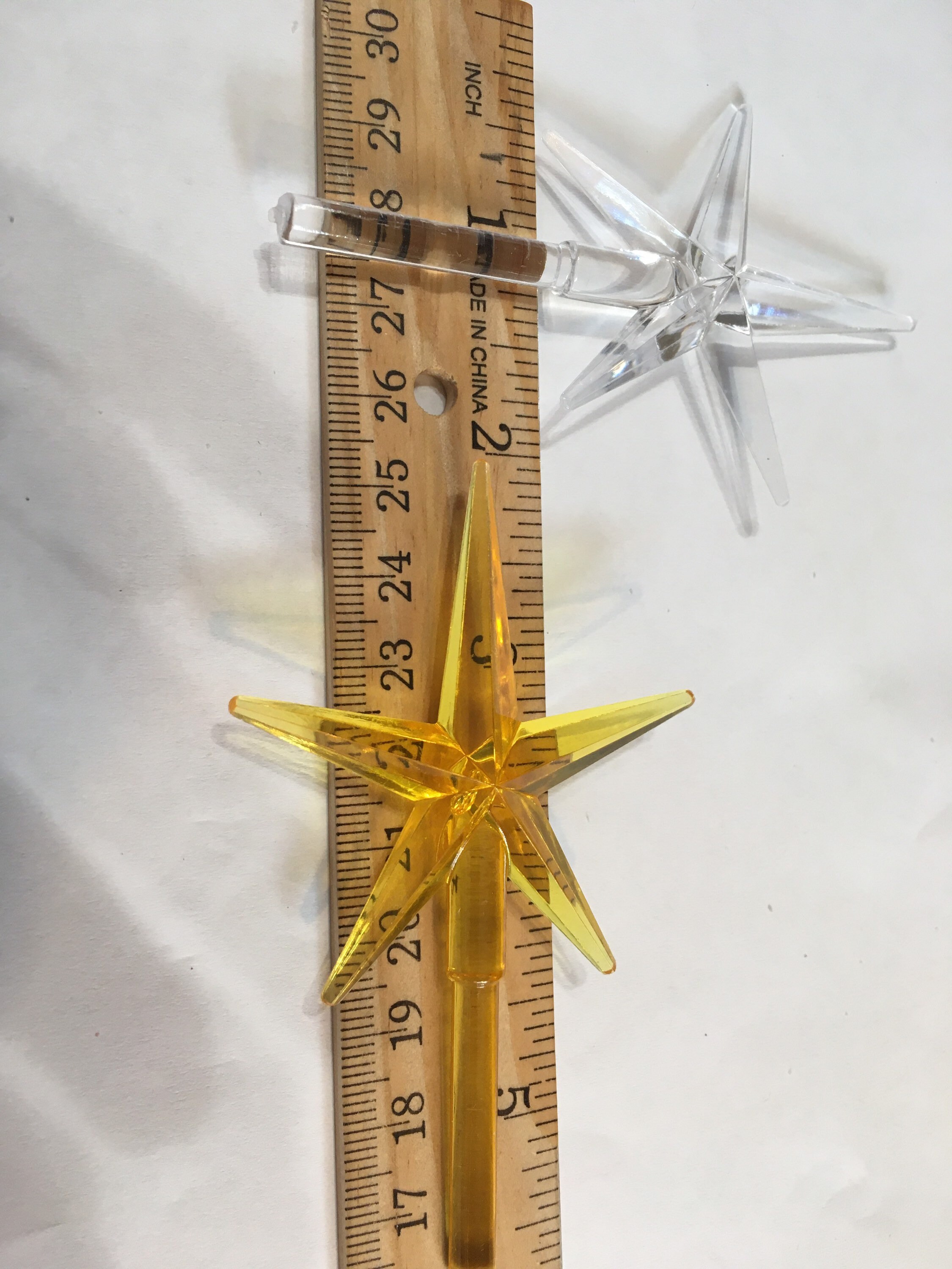 Star Ceramic Tree Topper (2 1/4 X 3 1/2"), 3/16" Stem, Red, Yellow ...