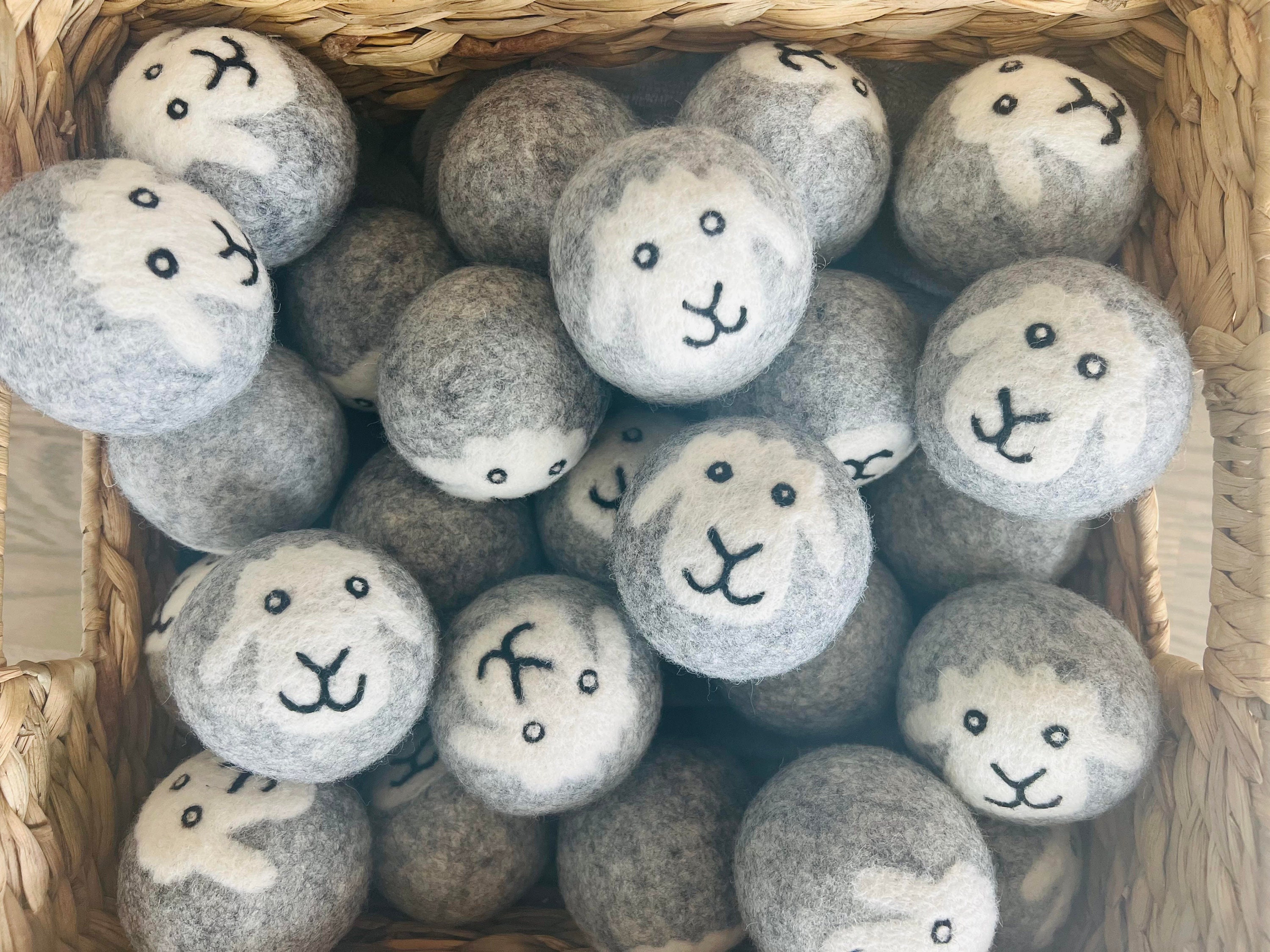 BULK 60 Balls GRAY SHEEP Eco-friendly Smart Sheep 100% Premium Wool ...