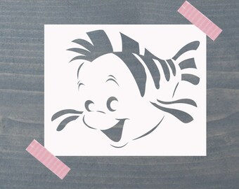 Flounder Stencil, Reusable Flounder Stencil, DIY Craft Stencil, Large ...