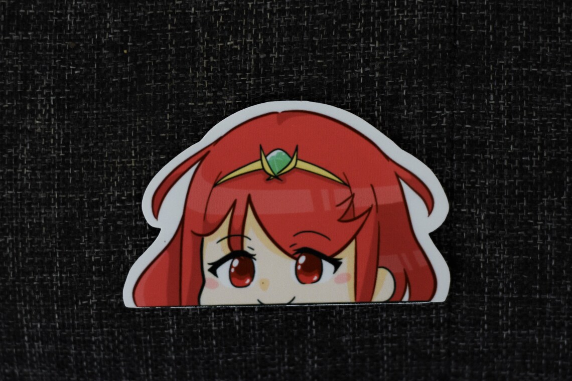Pyra & Mythra Anime Peeker Stickers - Etsy