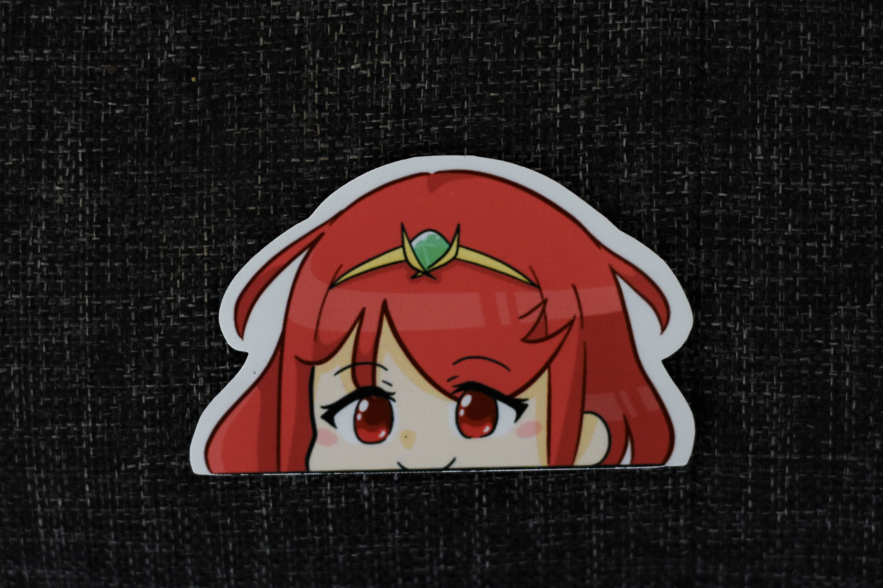 Pyra & Mythra Anime Peeker Stickers - Etsy