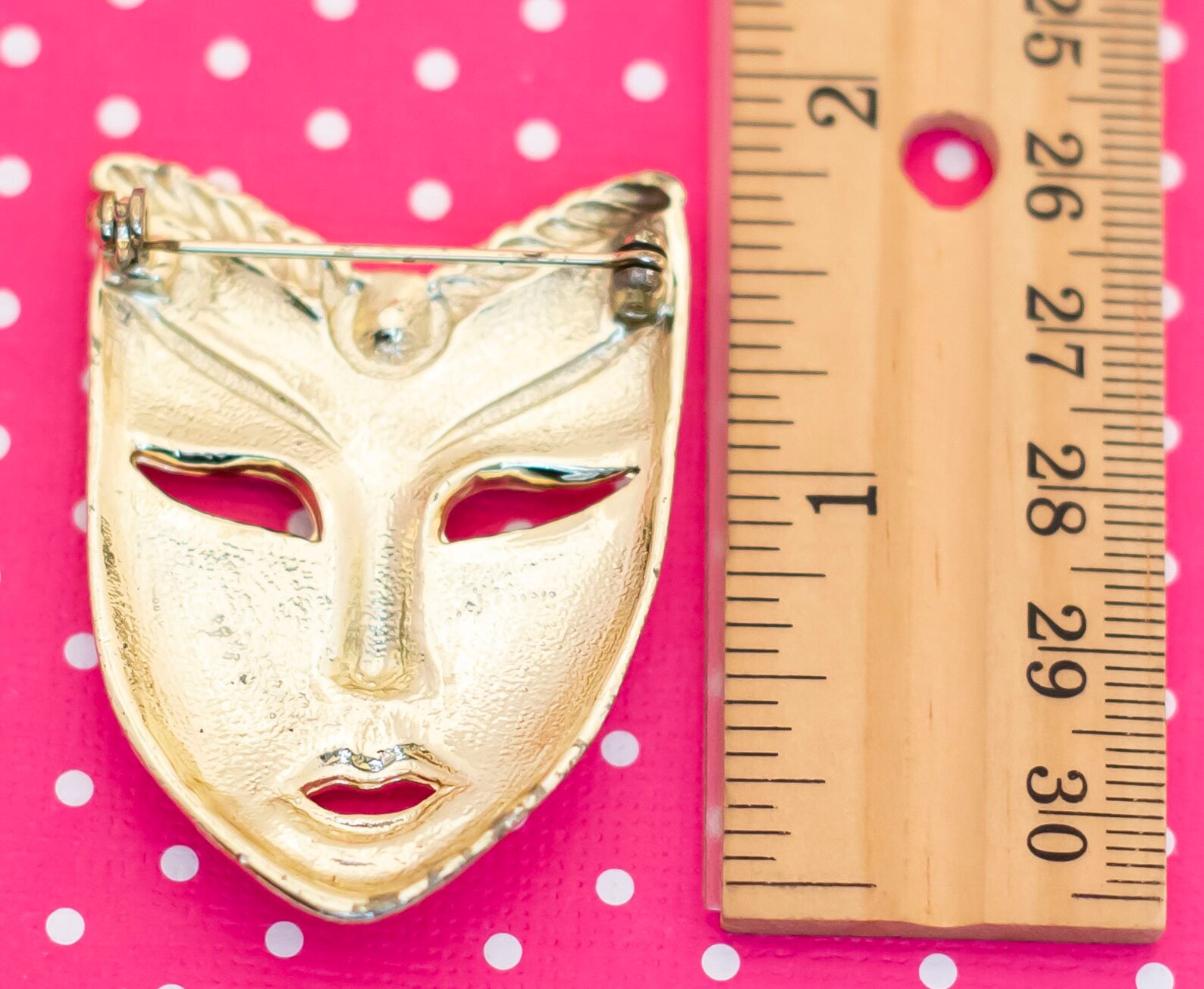 Vintage Golden Opera Mask Brooch P13 - Etsy