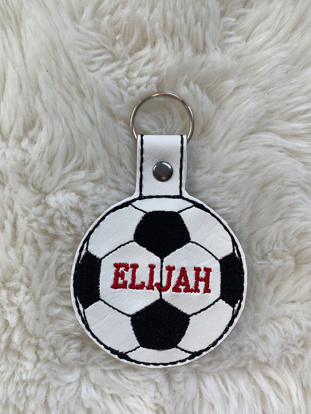 Personalized Soccer Ball Keychain, Custom Soccer Key Ring, Soccer Coach ...