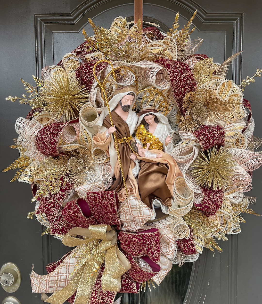 Nativity Wreath. Holy Family Wreath. Religious Christmas Wreath. - Etsy