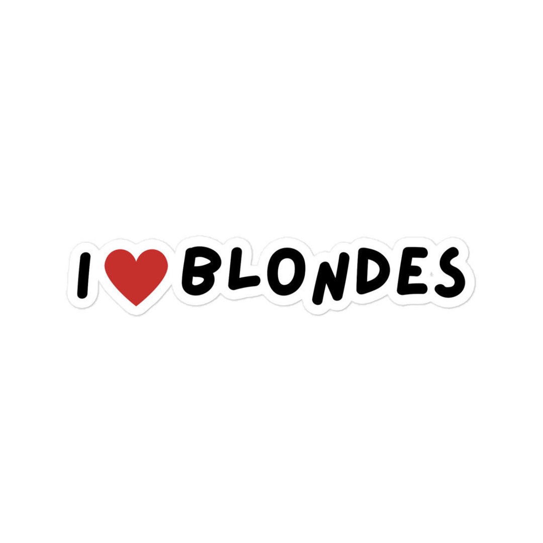 I Heart Blondes Sticker Hard Hat Sticker - Etsy