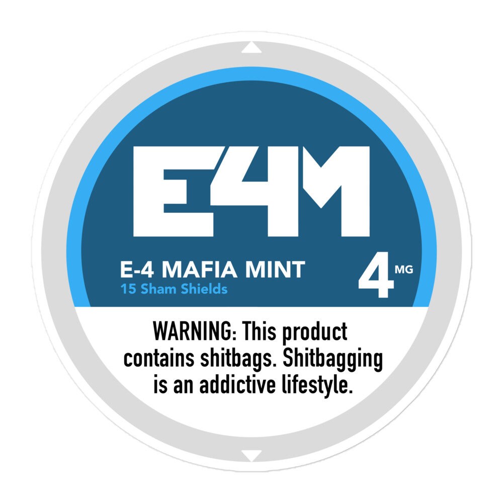 E-4 Mafia Zyn-like Sticker Bold Military Humor Decal, Tactical Gear Art ...