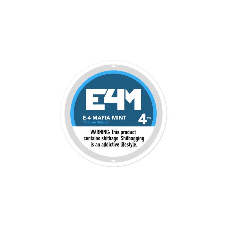 E-4 Mafia Zyn-like Sticker Bold Military Humor Decal, Tactical Gear Art ...