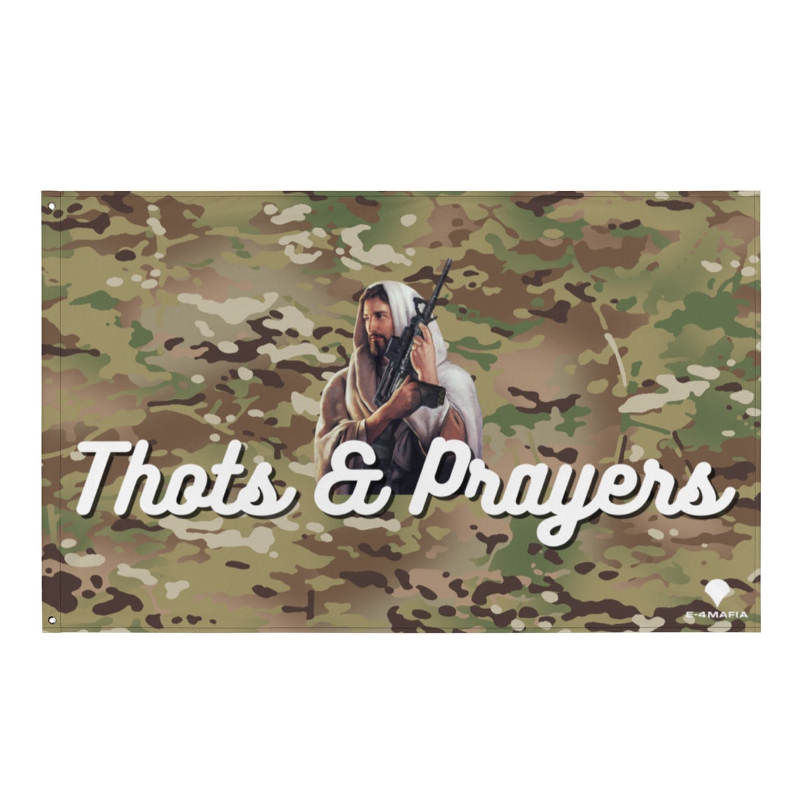 Camo Thots & Prayers Flag - Etsy
