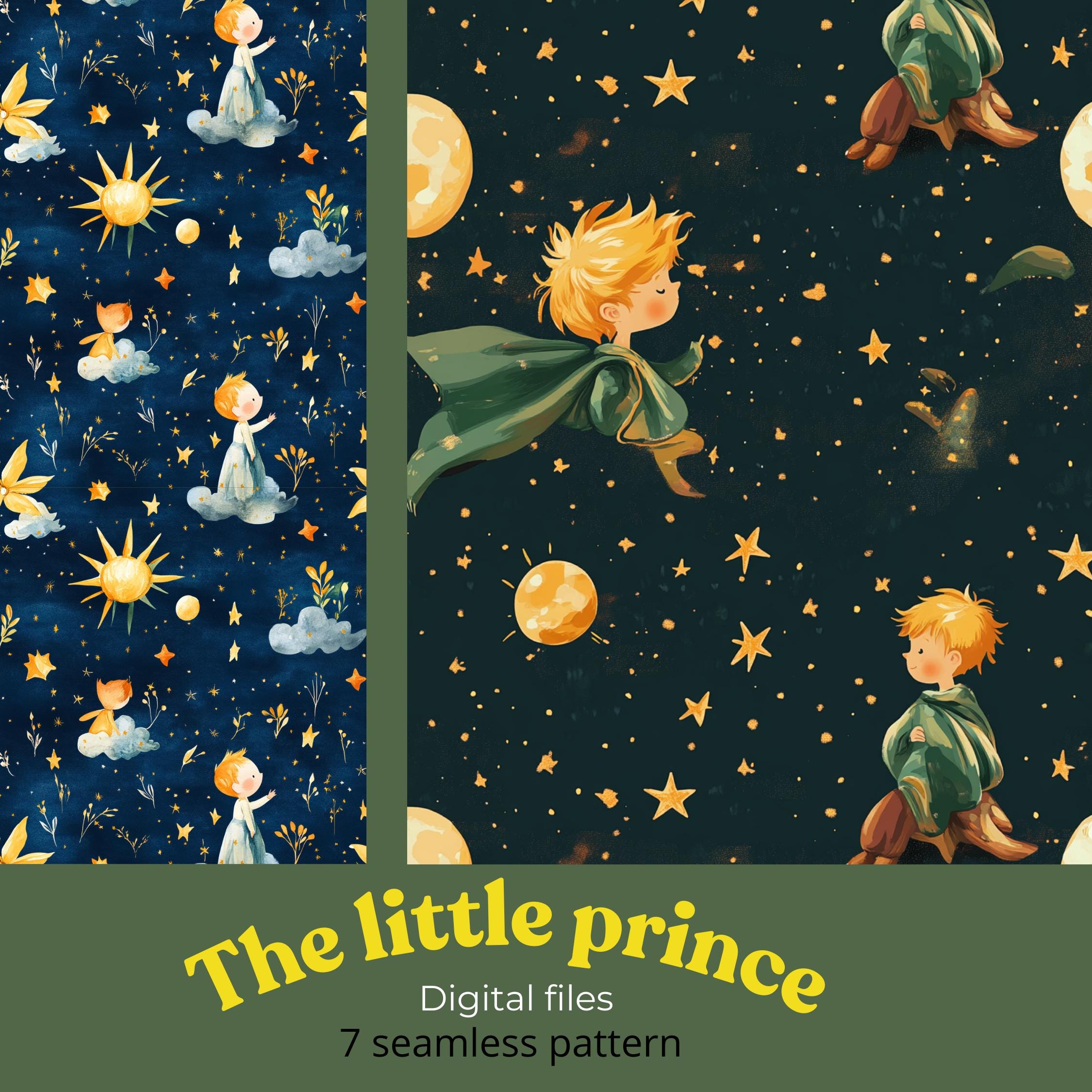 The Little Prince Seamless Pattern Digital Paper - Etsy