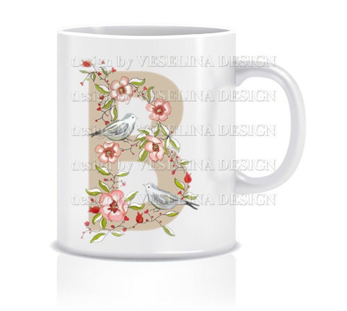 Romantic Alphabet,flowers and Birds Alphabet Png,handmade Letters ...