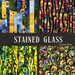Stained Glass Seamless Pattern Digital Paper - Etsy