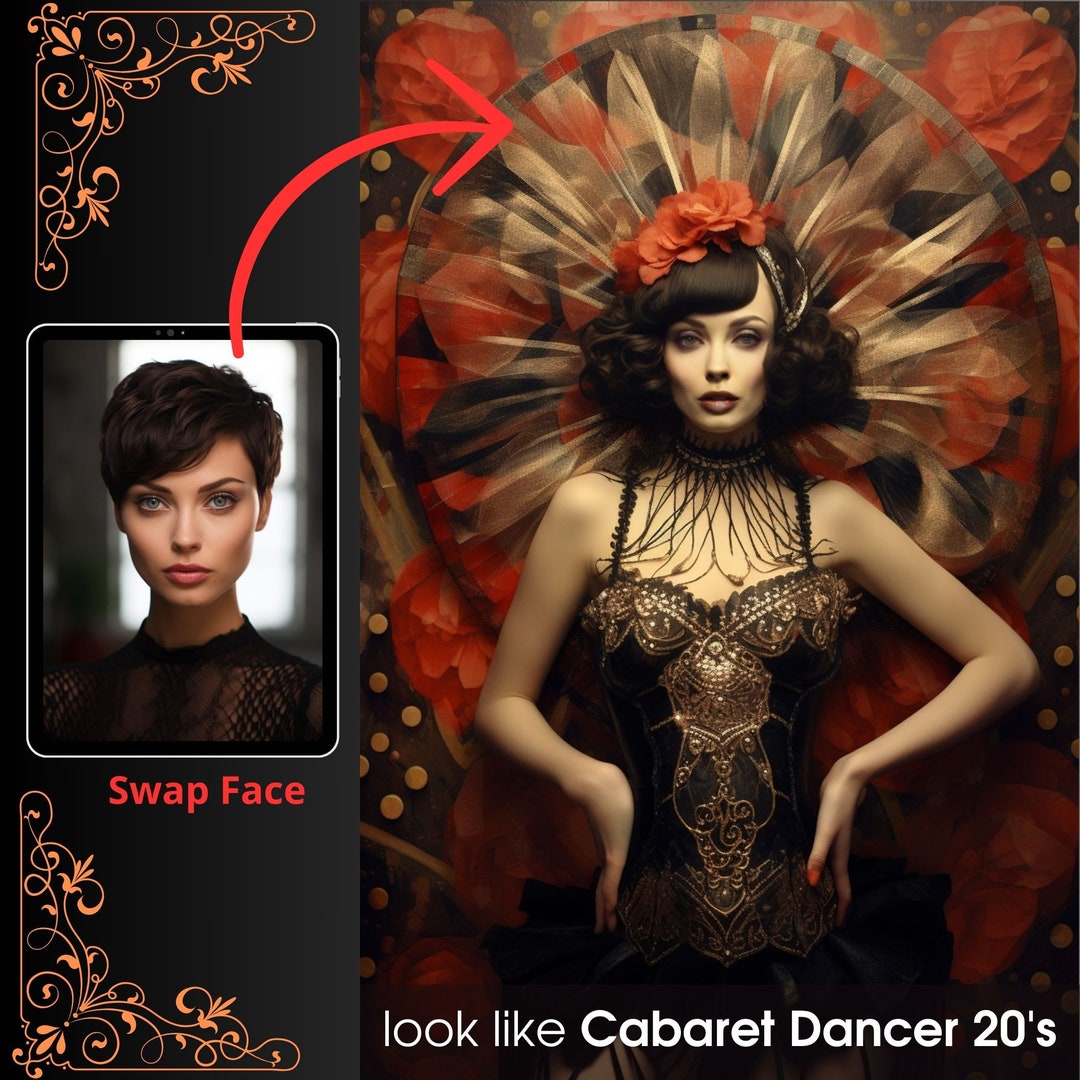 Swap Face Look Like Cabaret Dancer 20's - Etsy
